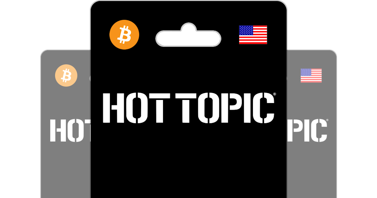 Buy Hot Topic Gift Card with Bitcoin, ETH, USDT or Crypto - Bitrefill