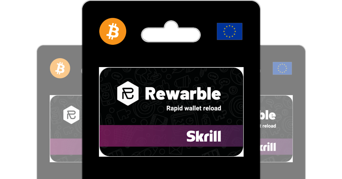 Compra Tarjeta Regalo Rewarble Skrill con Bitcoin, ETH o cripto - Bitrefill
