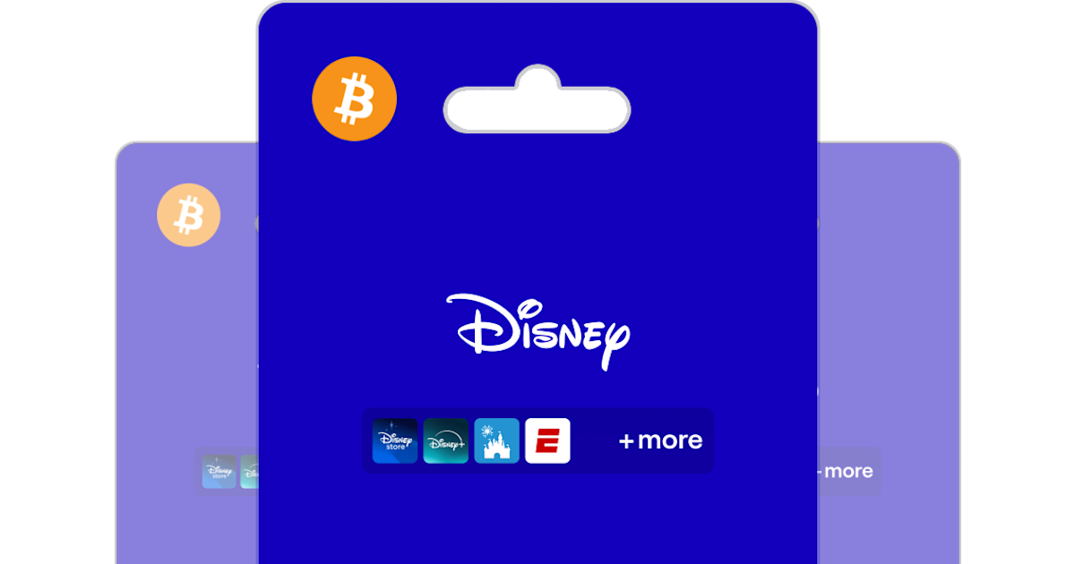 Compra Tarjeta Regalo Disney USD con Bitcoin, ETH o cripto - Bitrefill