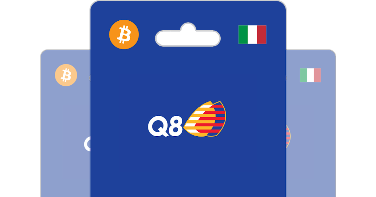 Acquista Gift Card Q8 Ticketfuel con Bitcoin, ETH o Crypto - Bitrefill