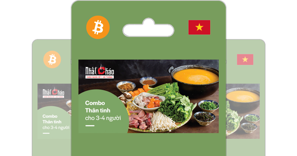 Buy NHẤT CHÁO Gift Card with Bitcoin, ETH or Crypto - Bitrefill