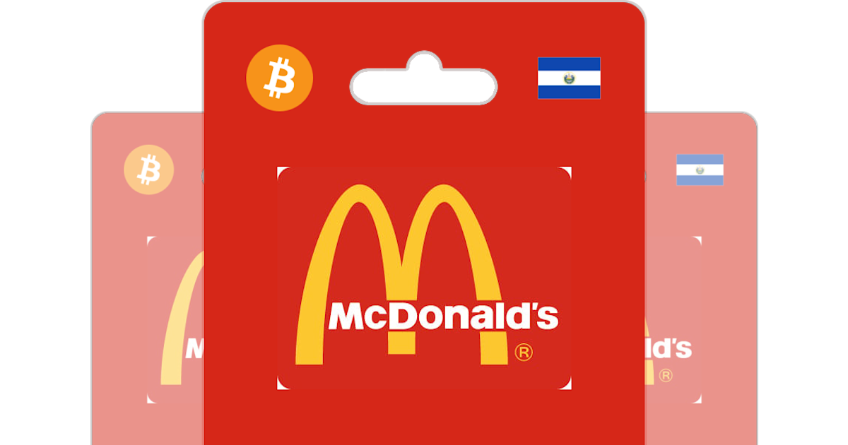 Compra Tarjeta Regalo McDonalds con Bitcoin, ETH o cripto - Bitrefill