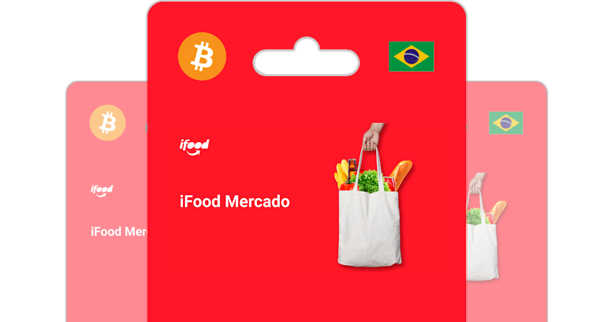 Compre iFood Mercado Gift Card com Bitcoin, ETH ou Cripto - Bitrefill