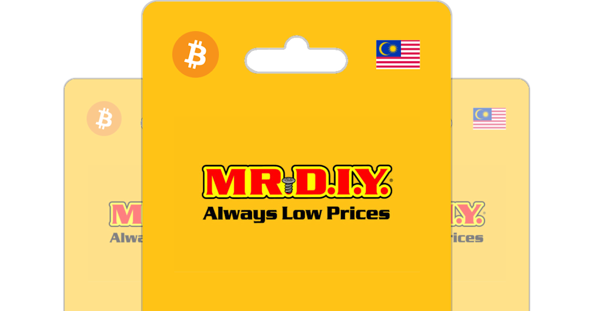 Buy MR.DIY MY Gift Card with Bitcoin, ETH, USDT or Crypto - Bitrefill