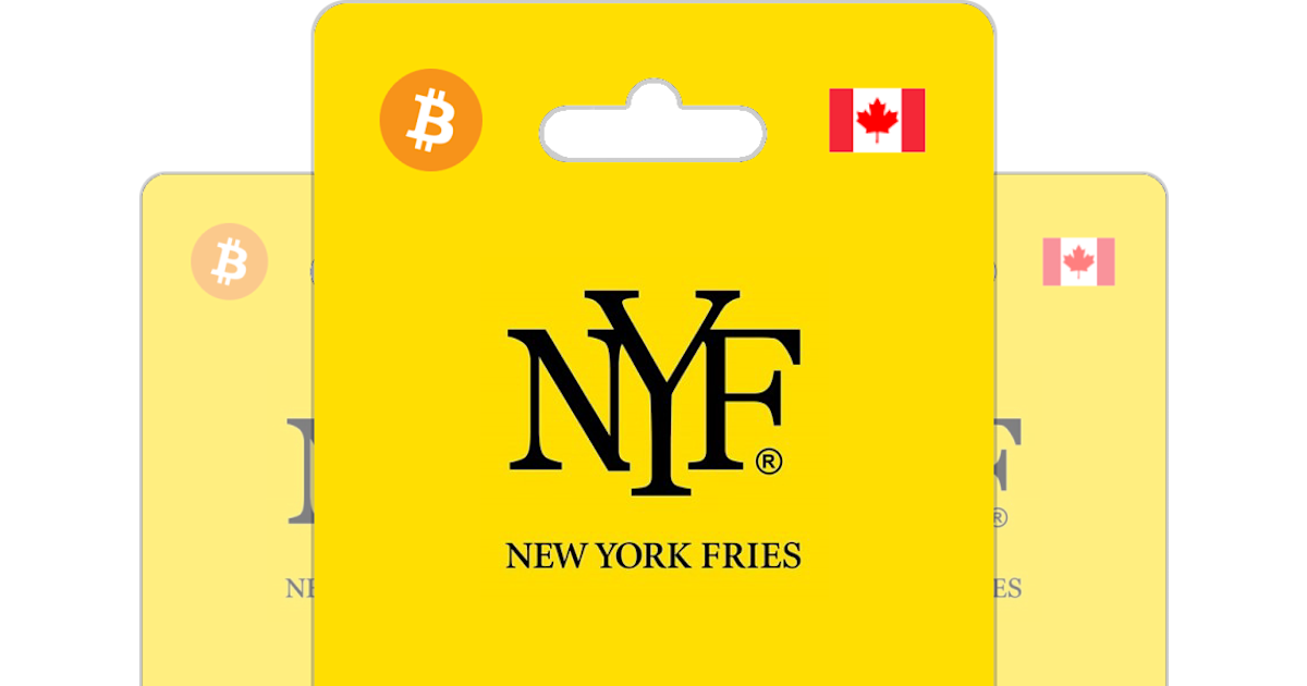 Buy New York Fries Gift Card with Bitcoin, ETH or Crypto - Bitrefill
