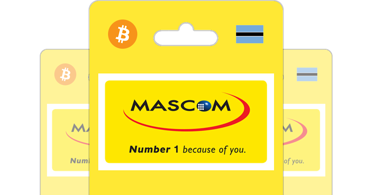 Mascom Prepaid Top Up with Bitcoin, ETH or Crypto - Bitrefill