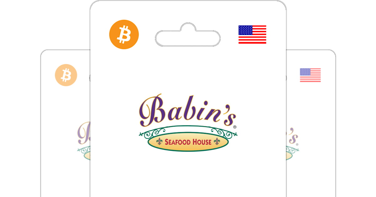 Compra Tarjeta Regalo Babin’s Seafood House con Bitcoin, ETH o cripto ...