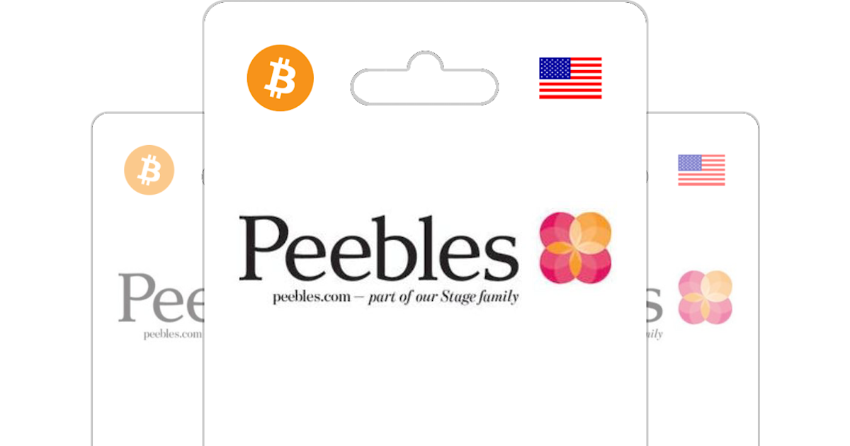 Buy Peebles Gift Card with Bitcoin, ETH or Crypto - Bitrefill