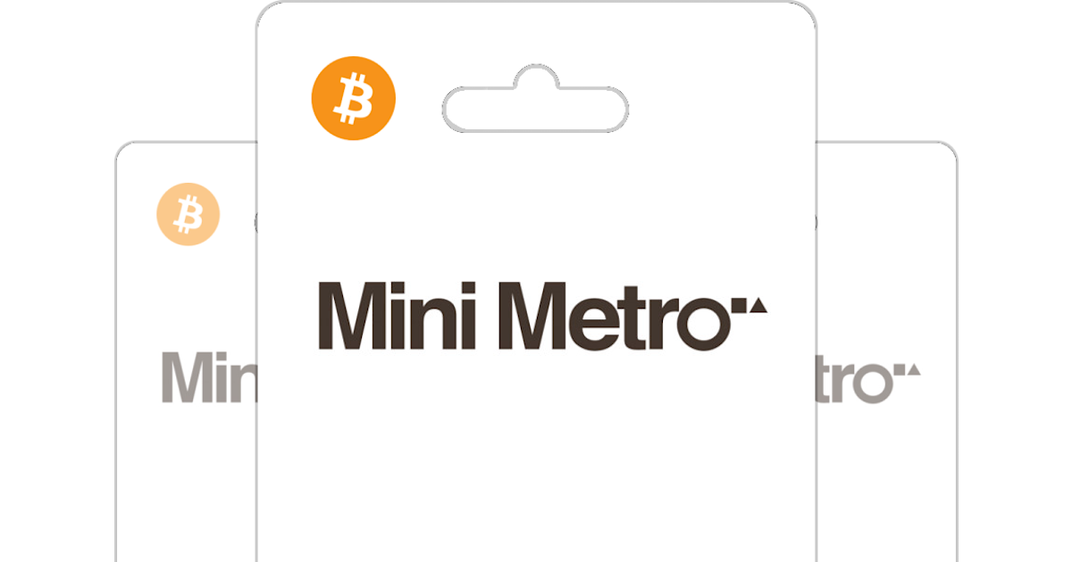 Buy Mini Metro Gift Card with Bitcoin, ETH, USDT or Crypto - Bitrefill