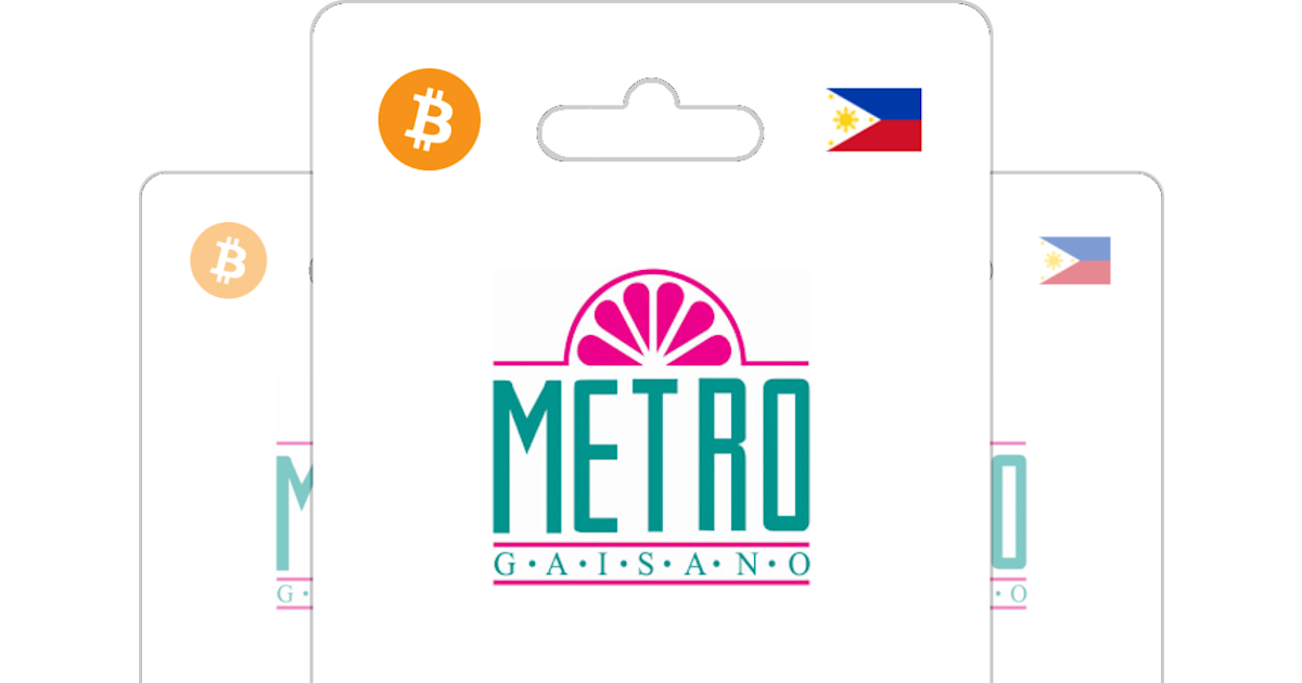 Buy Metro PHP Gift Card with Bitcoin, ETH, USDT or Crypto - Bitrefill