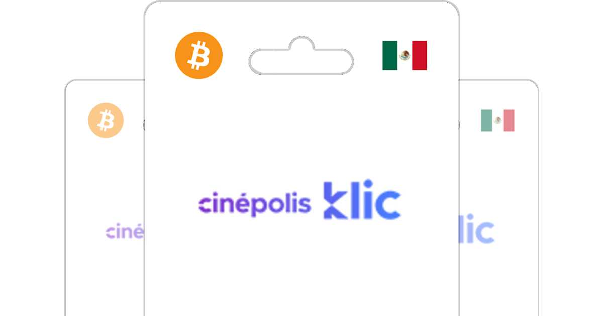 Compra Tarjeta Regalo Cinépolis Klic Premium - con Bitcoin, ETH o cripto - Bitrefill