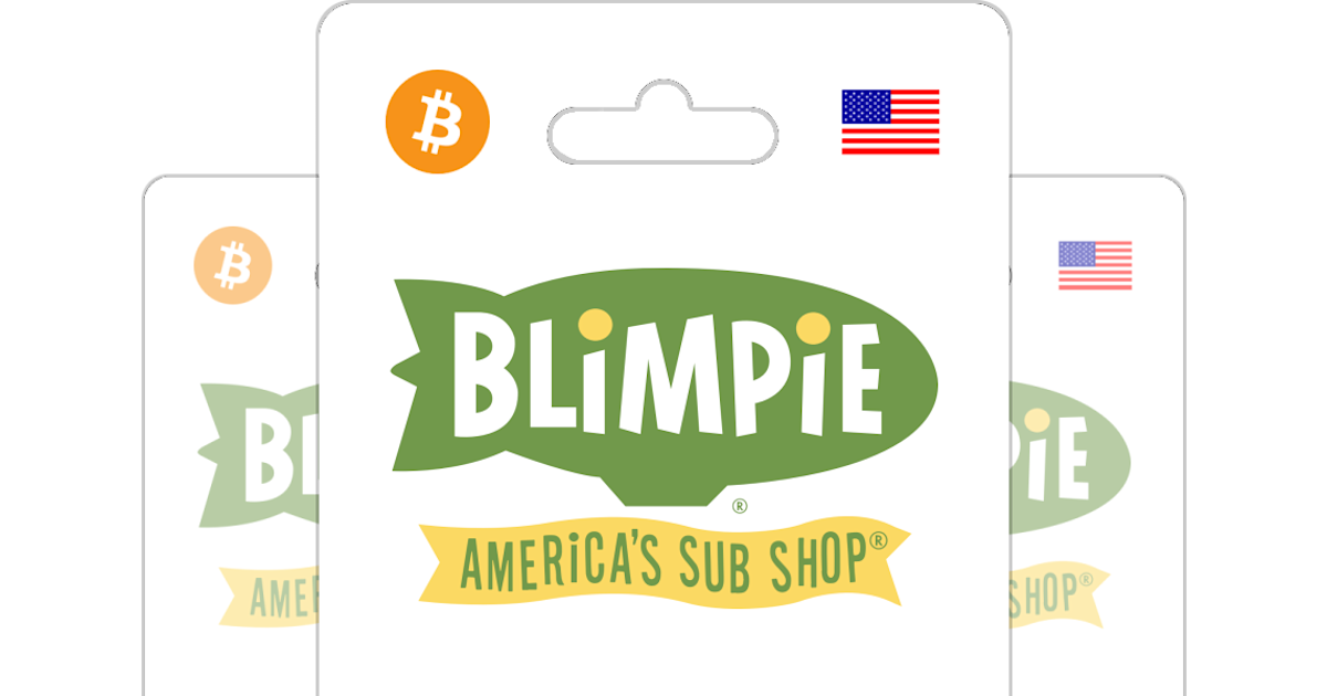 Buy Blimpie 기프트 카드 with Bitcoin, ETH, USDT or Crypto - Bitrefill
