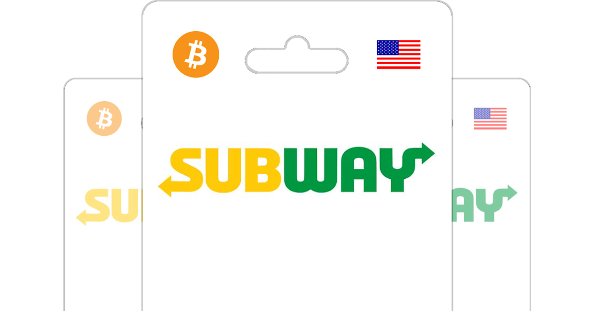 Buy Subway Gift Card with Bitcoin, ETH, USDT or Crypto - Bitrefill